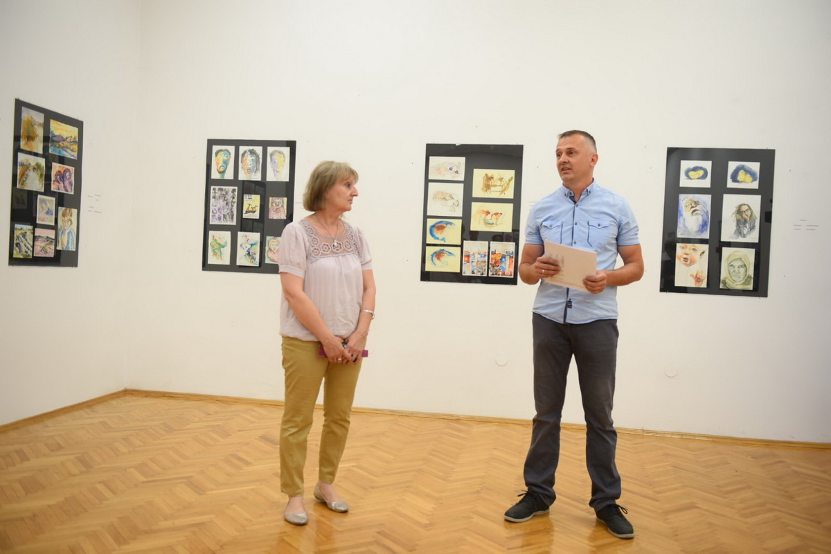 Prijedor: Otvorena izložba radova sa 7. Bijenala akvarela malog formata ...